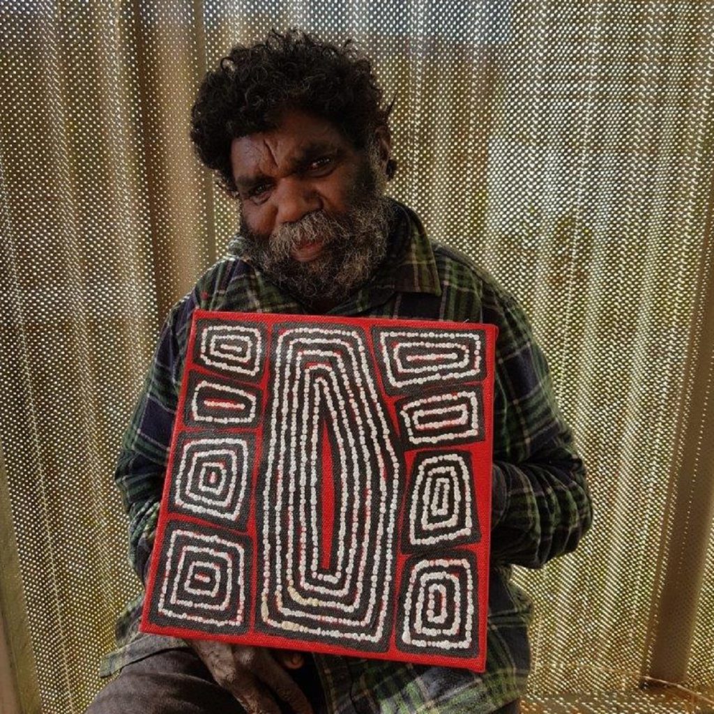 Tingari by Thomas Tjapaltjarri represented by Maliyaa